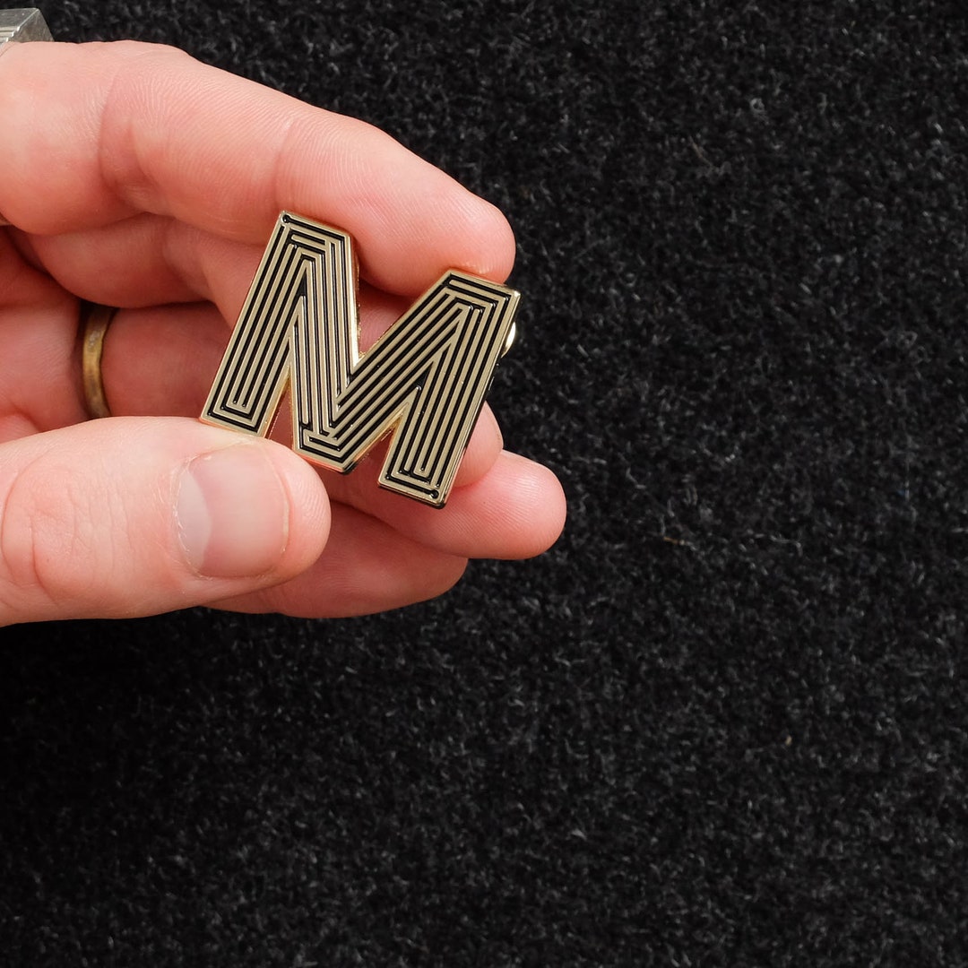 Labyrinth Letters - M - Enamel Pin - Etsy