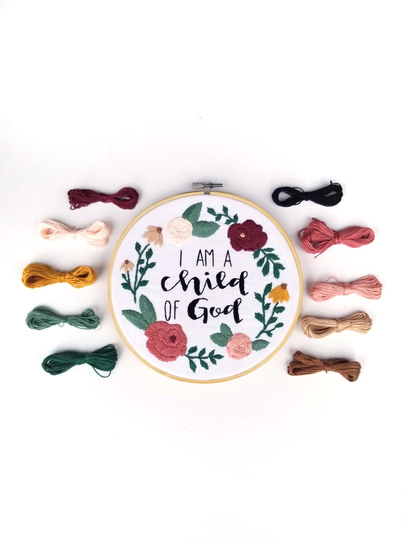 PDF DIGITAL Embroidery Pattern I Am A Child of God Thread - Etsy