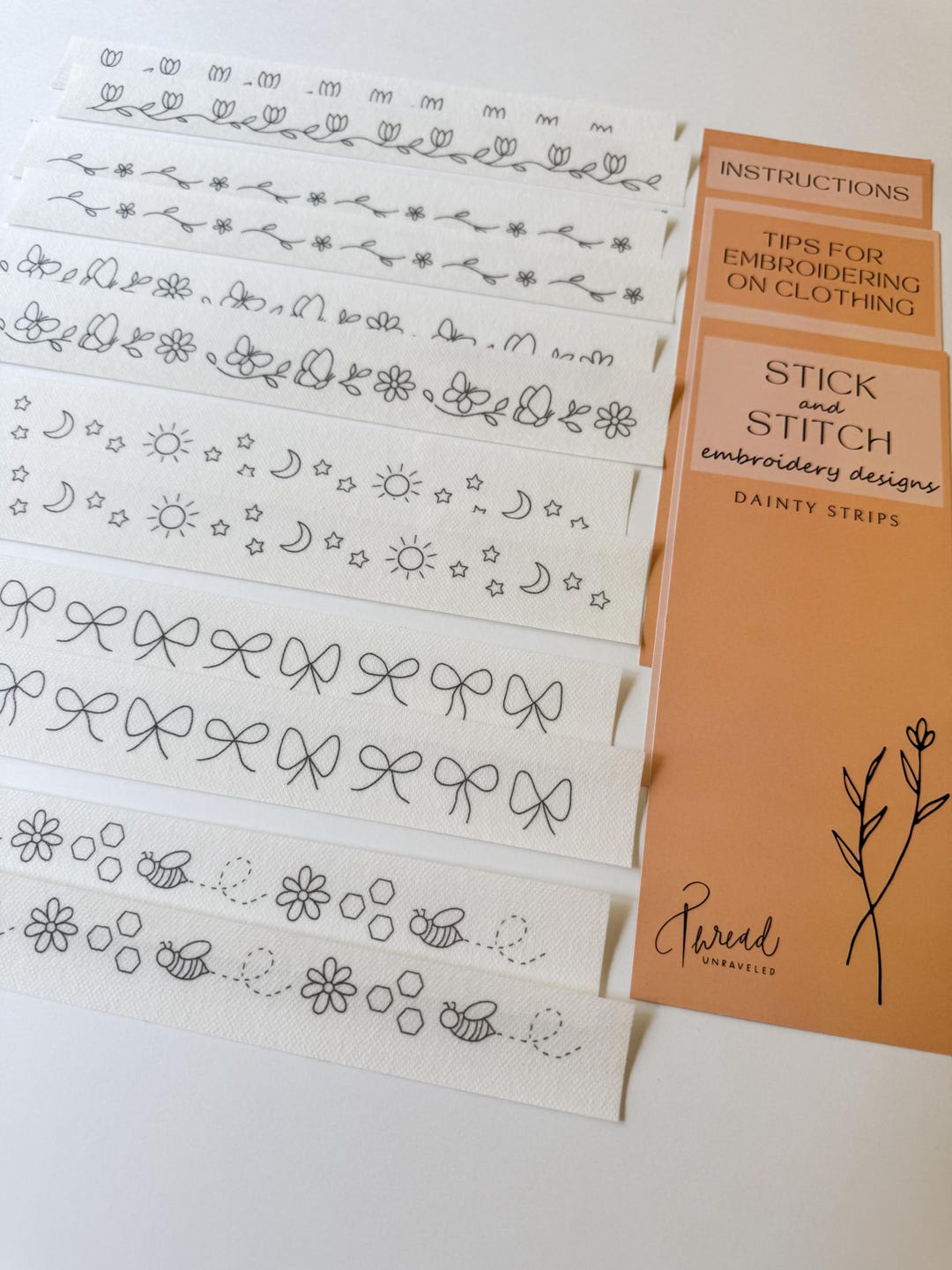 Dainty Strips - Thread Unraveled - Stick and Stitch Embroidery Designs ...