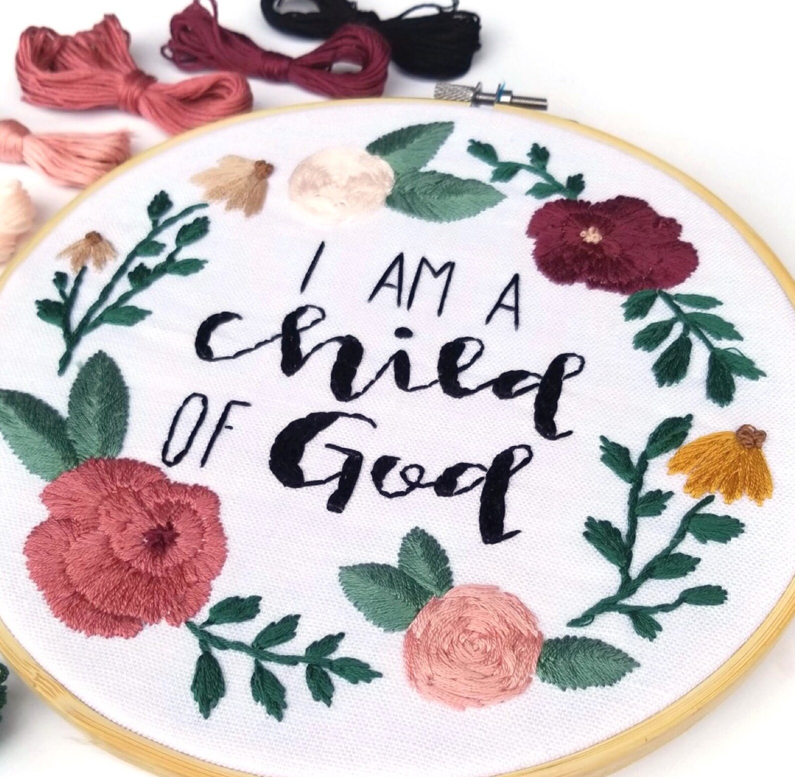 PDF DIGITAL Embroidery Pattern I Am A Child of God Thread - Etsy