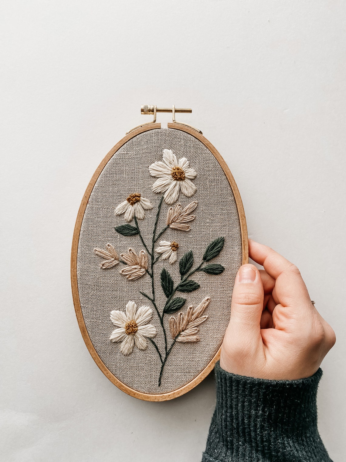 Daisy Sprig PDF Embroidery Clothing and Hoop Art Pattern DIY - Thread ...