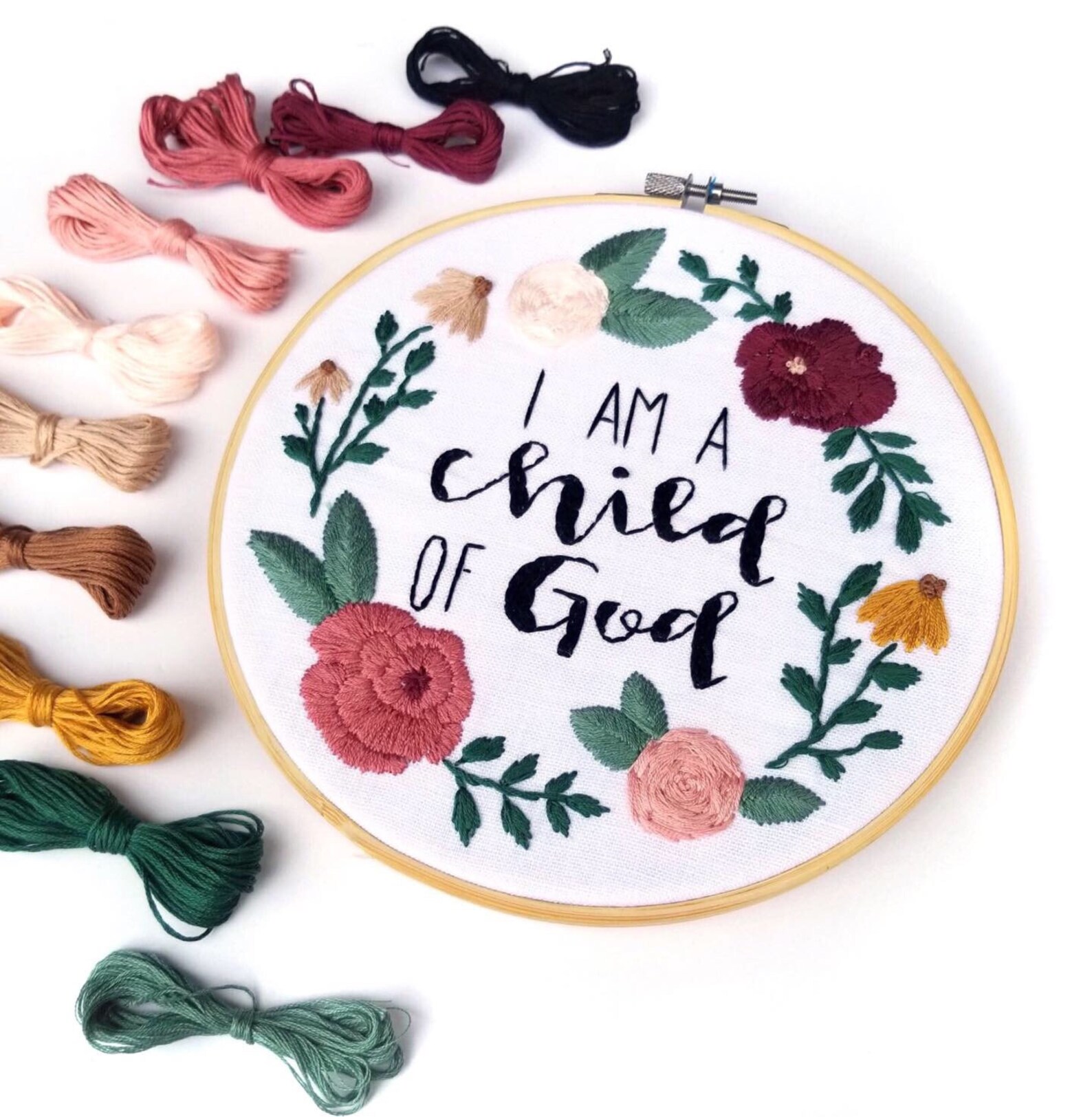 PDF DIGITAL Embroidery Pattern I Am A Child of God Thread - Etsy