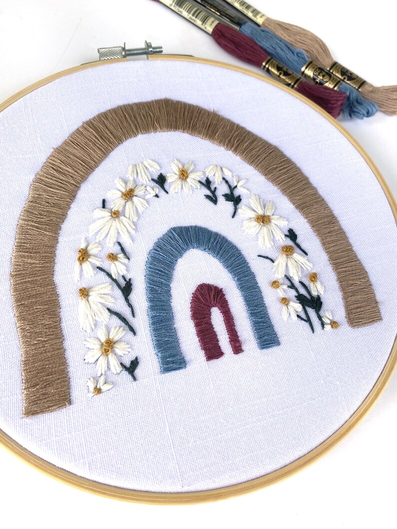 PDF DIGITAL Pattern Floral Rainbow DIY - Thread Unraveled - Beginner ...