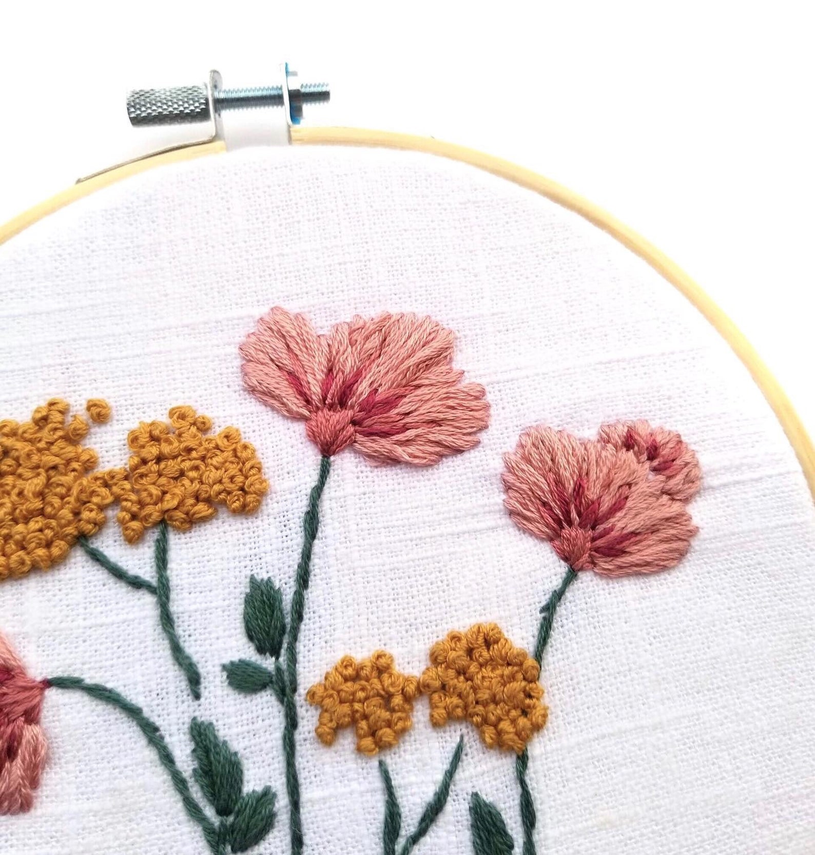 Wild Poppies Embroidery Kit With Embroidery Pattern and Embroidery ...