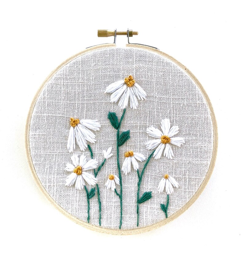 Little Daisies Embroidery Pattern: Beginner DIY Clothing (PDF Digital ...