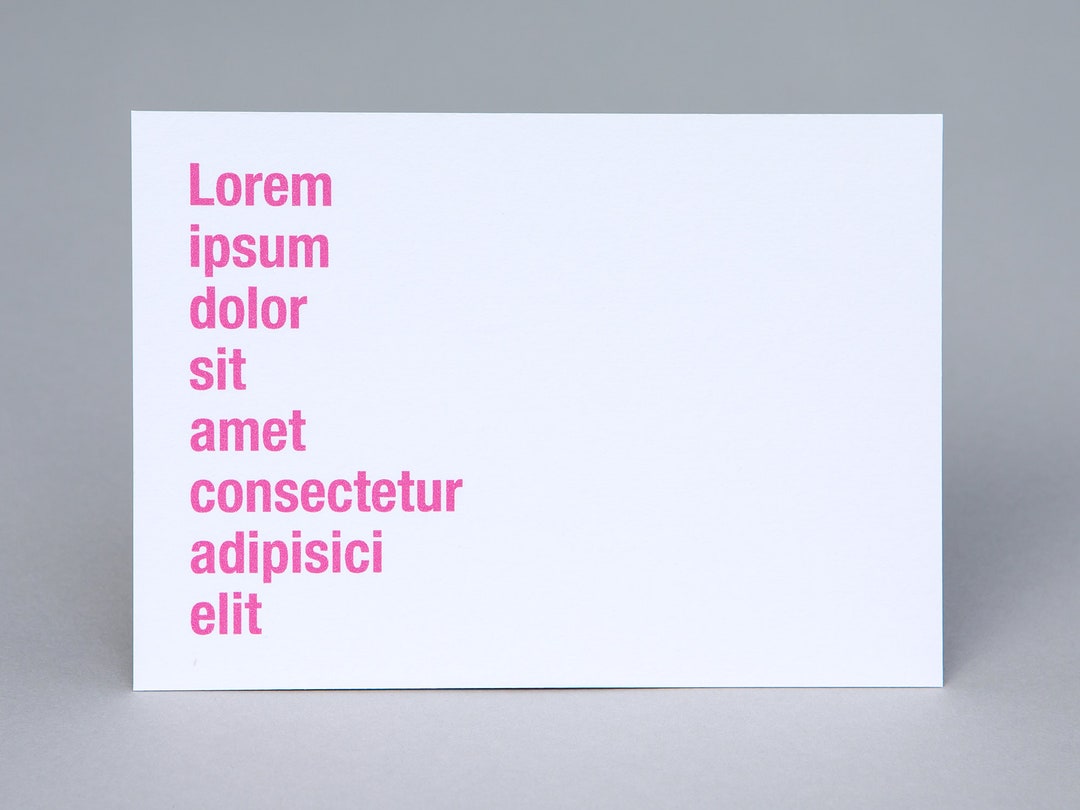 Postcard "blind Text" / MEAN CARDS - Etsy