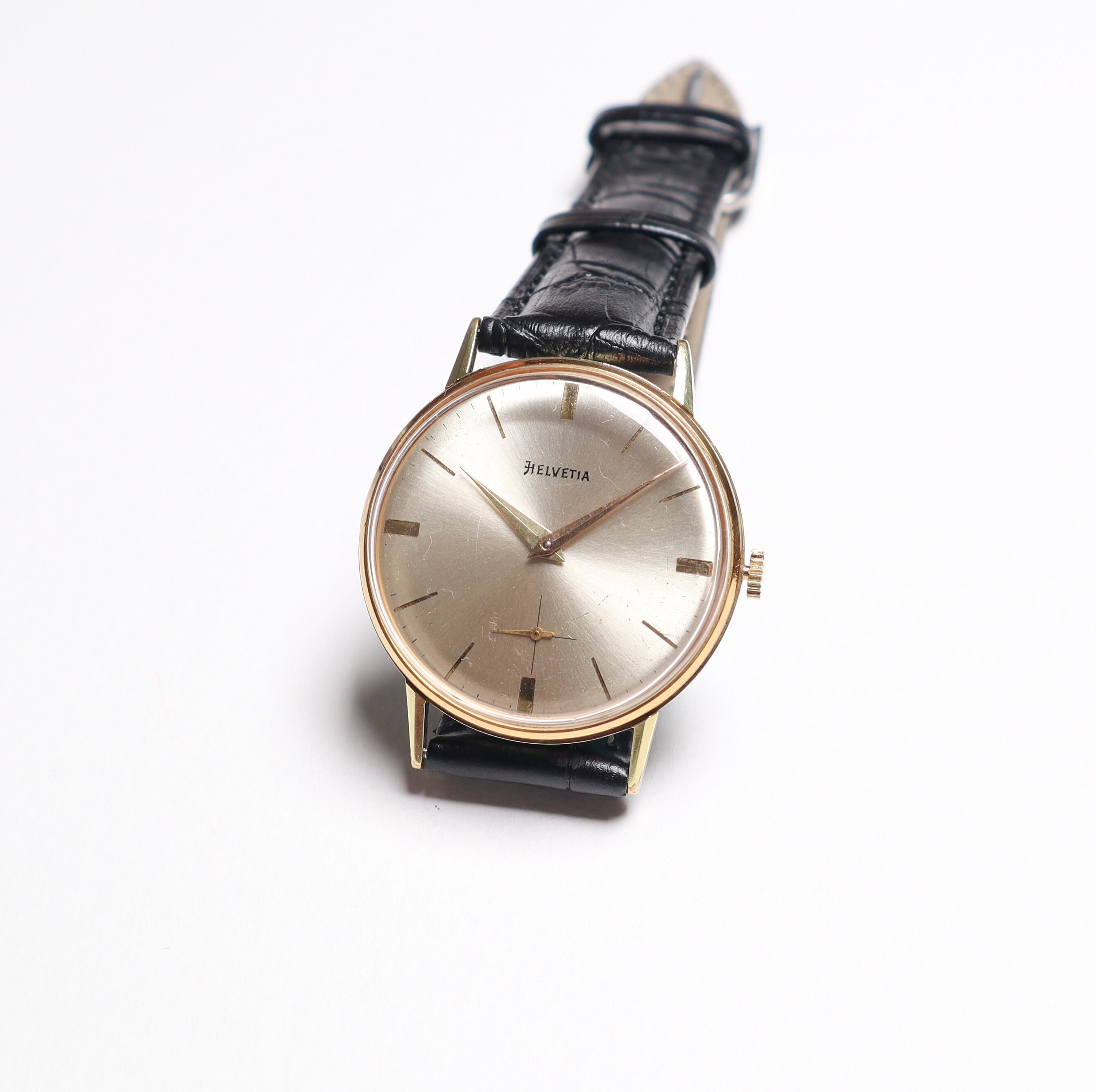 Vintage Swiss Wristwatch Helvetia, Gold Plated, Wristwatch From 1960s ...