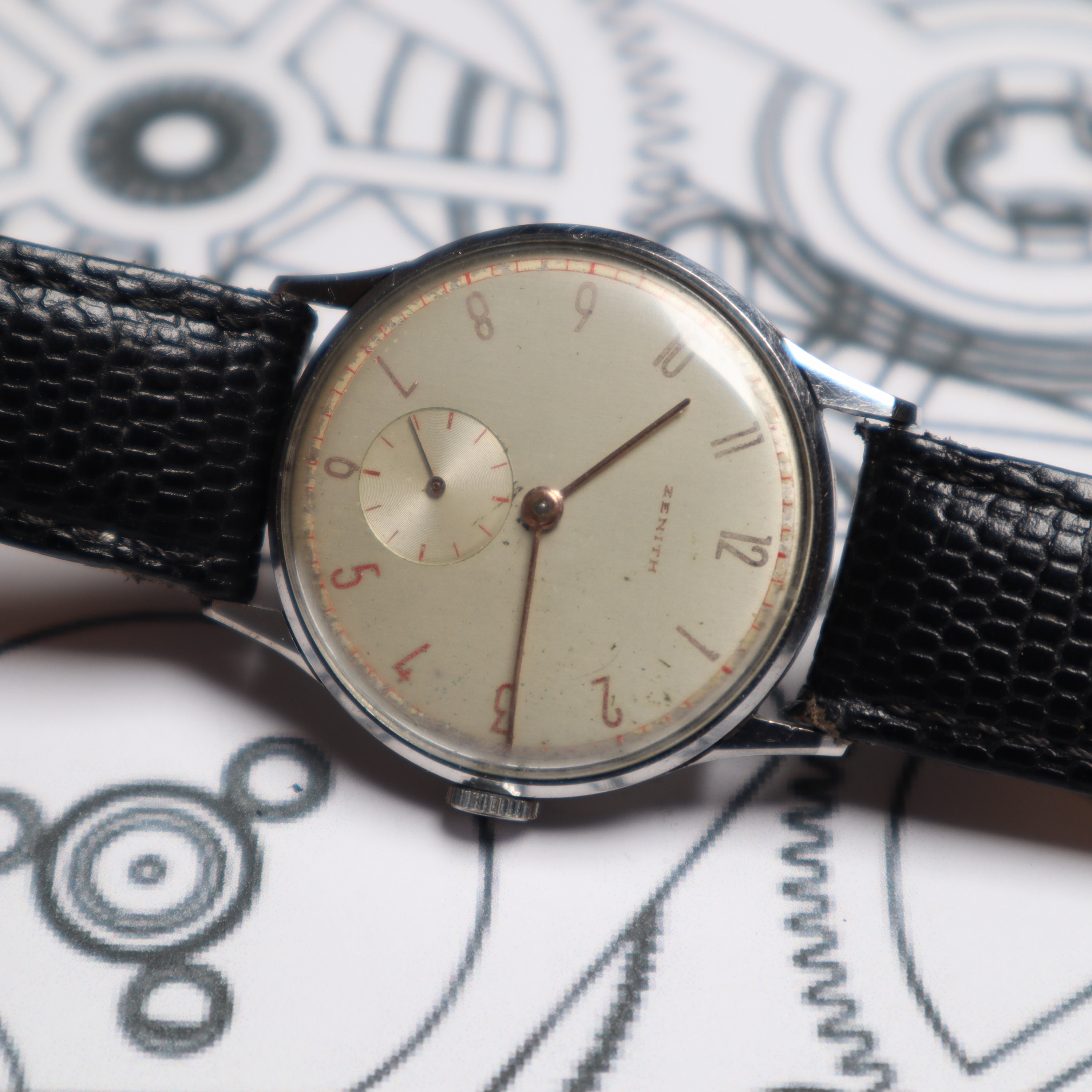 Vintage Zenith Swiss Made Watch From 40', Zenith Cal.106, 15 Jewels ...