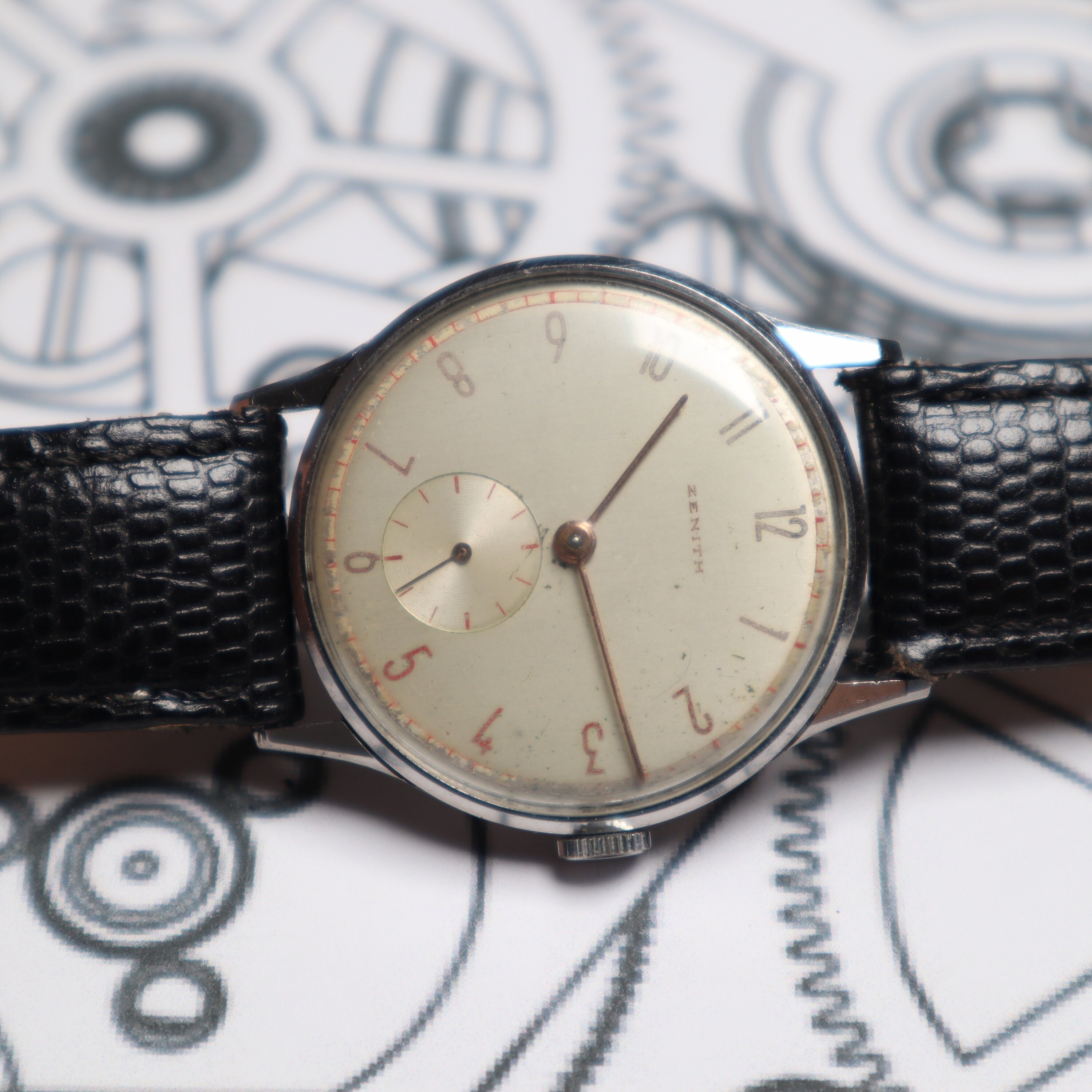 Vintage Zenith Swiss Made Watch From 40', Zenith Cal.106, 15 Jewels ...