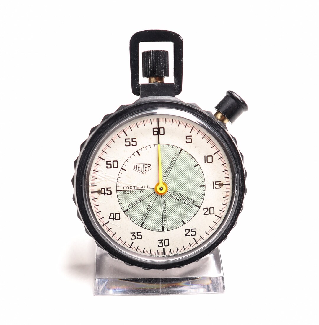 Vintage Rare Heuer Allsports Stopwatch Soccer, Rugby, Hockey, Handball ...