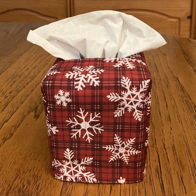 Plaid Tissue Box Holder - Etsy