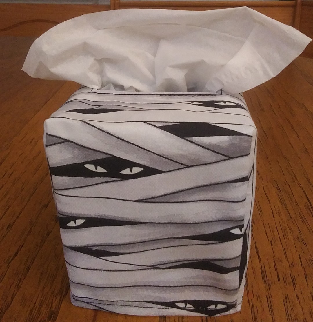Tissue Box Cover, Square, Mummy Eyes Looking at You Fabric Tissue Box ...