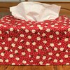 Tissue Box Cover, Square, Blue Denim With Pocket Designs Fabric Square ...