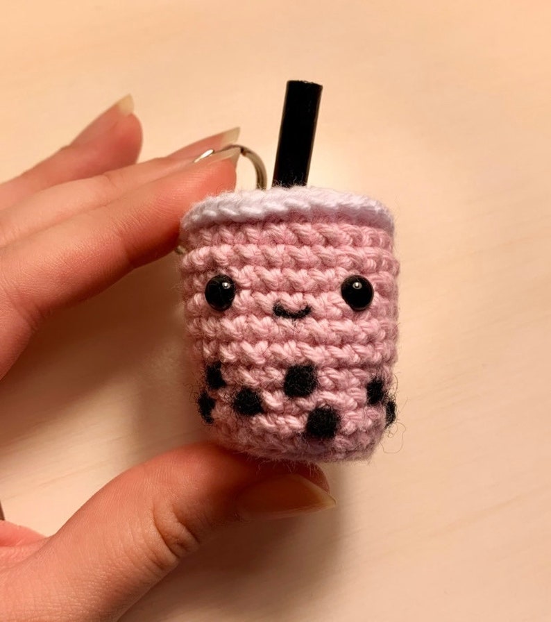 Small Boba Charm Keychain Crochet Pattern - Etsy