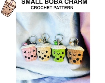 Crochet Pattern for Boba Keychain - Beginner Crochet Pattern - Small ...