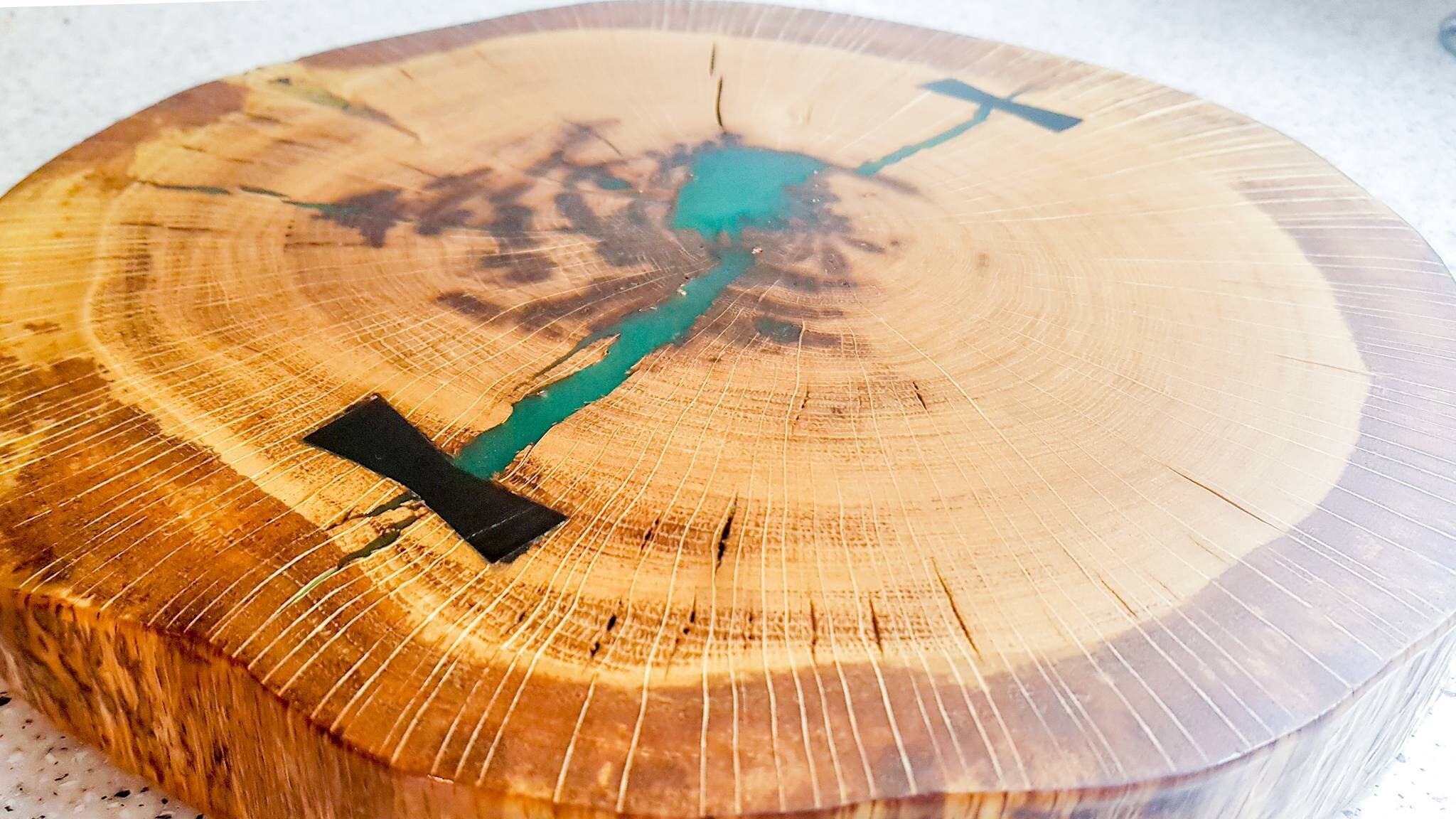 Custom Log Slice Resin Filled Serving Board - Etsy UK