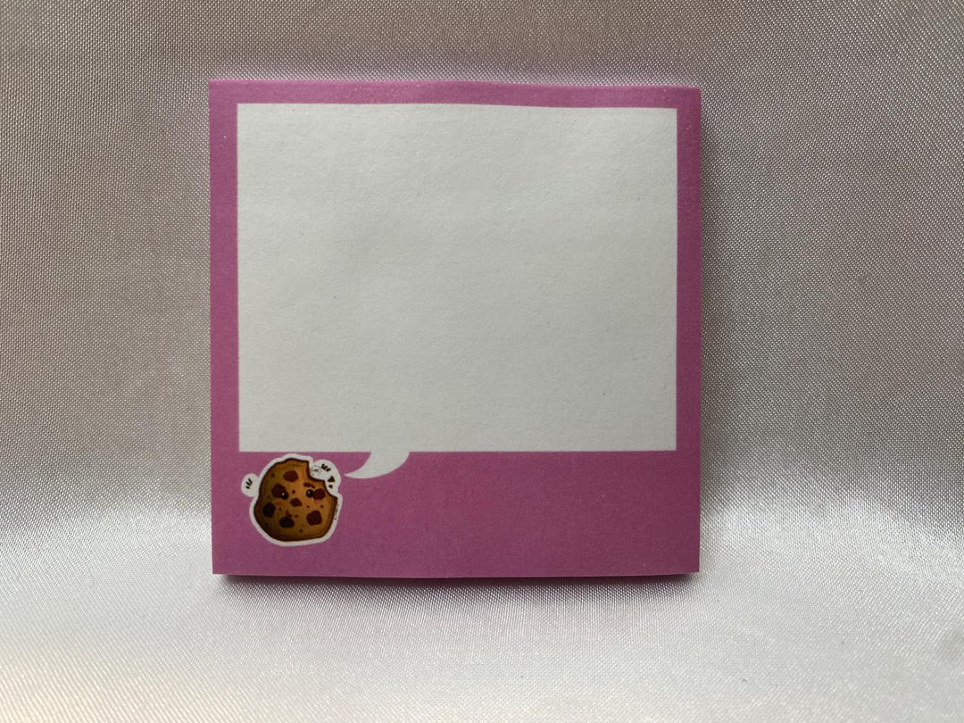 Chocolate Chip Cookie Sticky Notes: Pink Stationery - Etsy