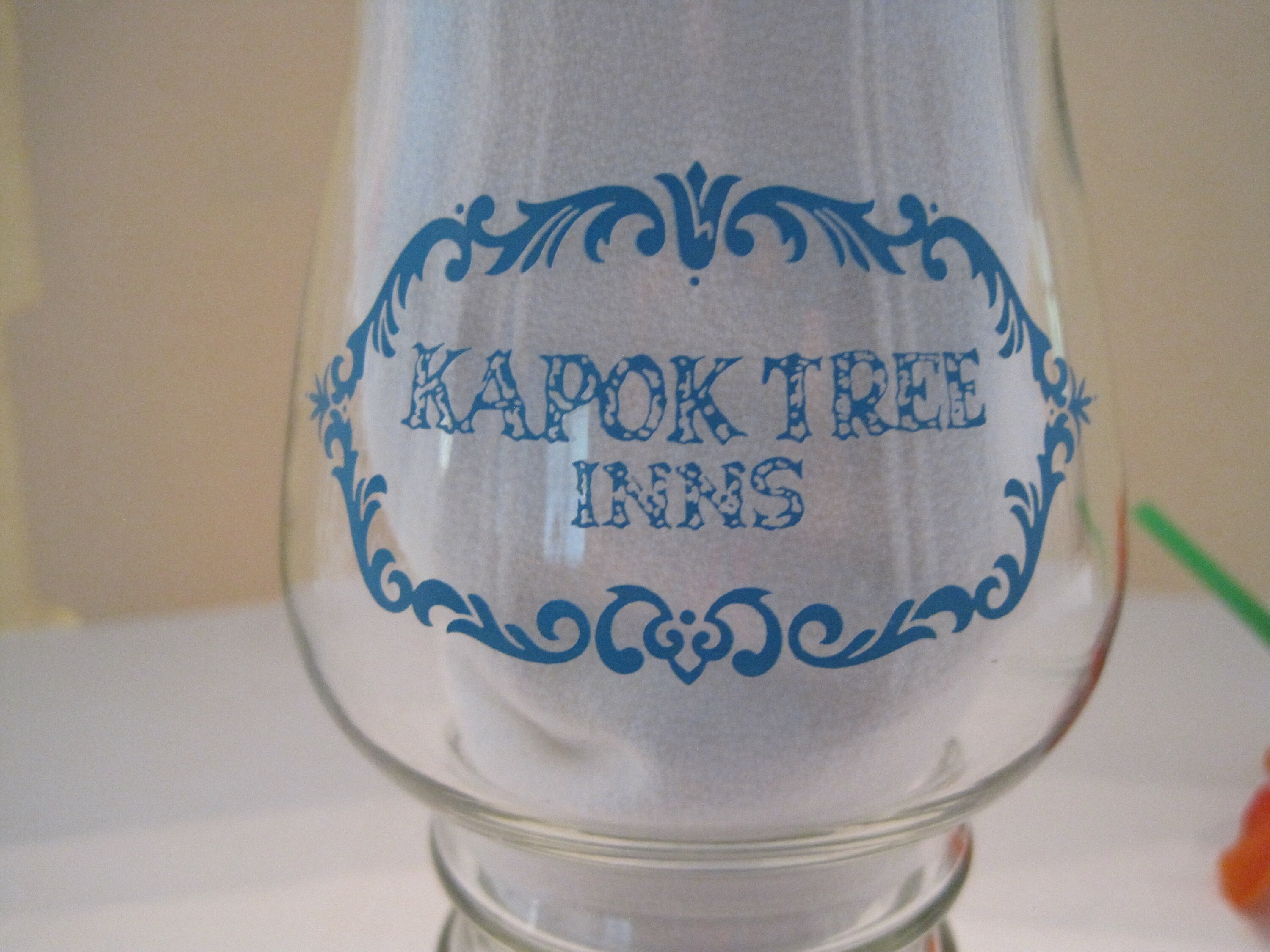 Glass; Tiki Bar Ready: One KAPOK TREE INN Peter Pan Inn Glass, Original ...
