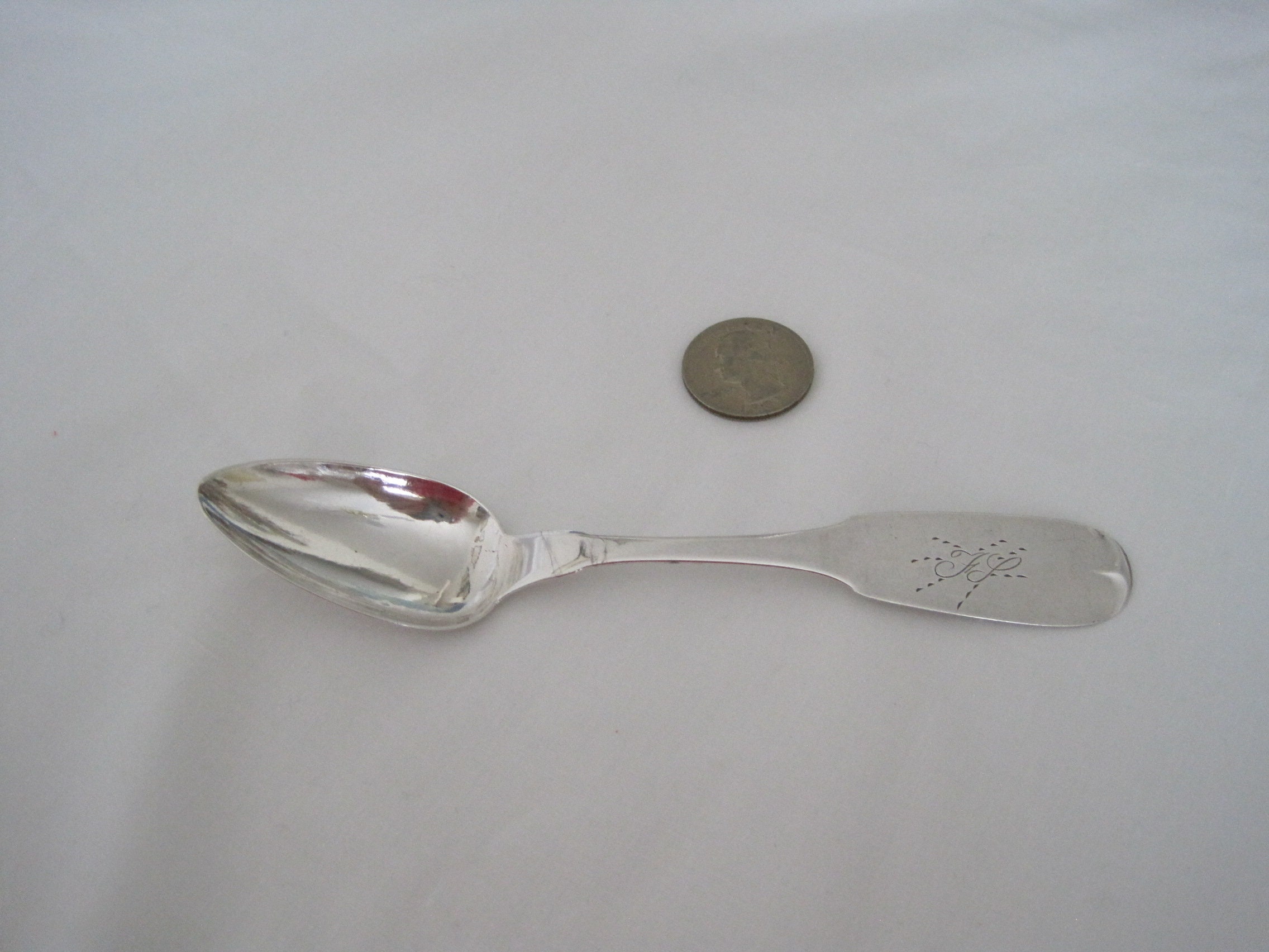 American Coin Silver Spoon Engraved fi in Fiddle Pattern. More Than One ...