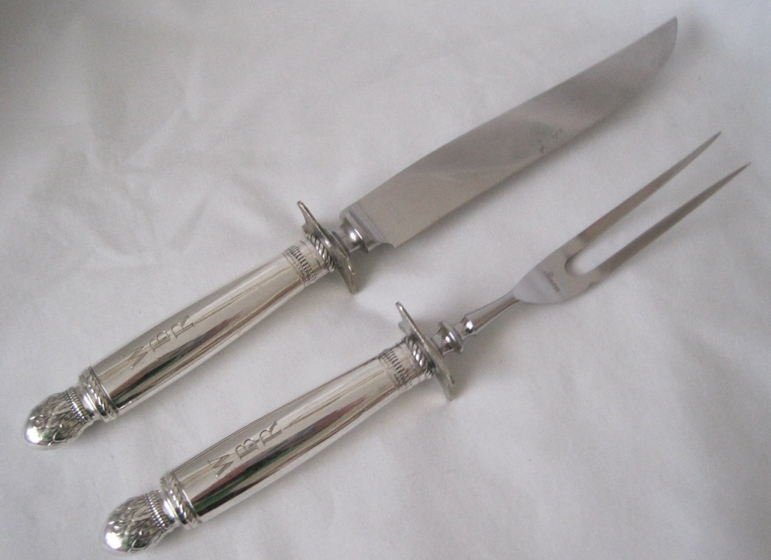 Carving Set Silverplate With Insico Stainless Blade and - Etsy