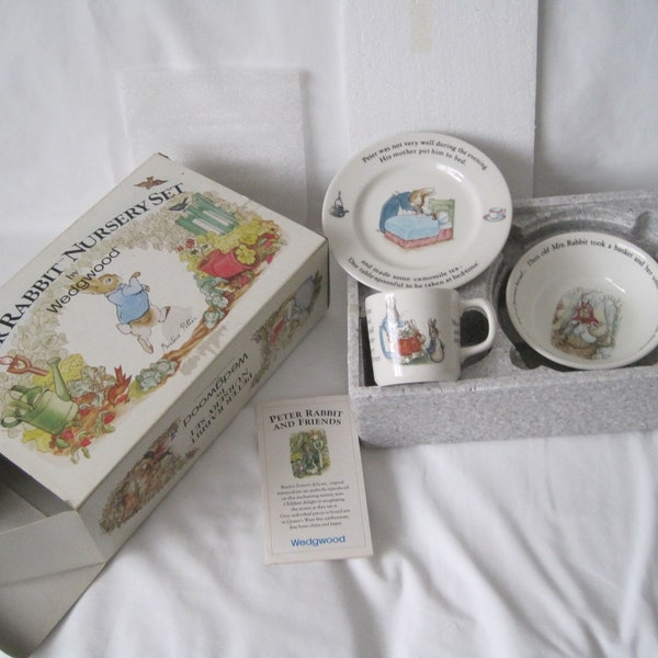 Peter Rabbit Plate and Bowl - Etsy