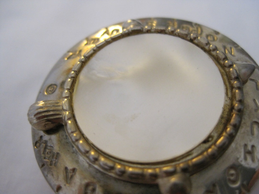 Address Book Silver Plate Silverplate Portable Small Round Address Book ...