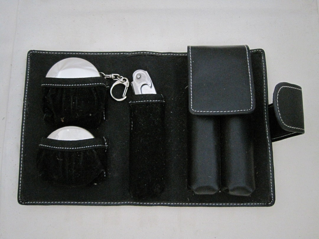 Gentleman or Ladies TRAVEL Flask Set Two Cylindrical Flasks, Two ...