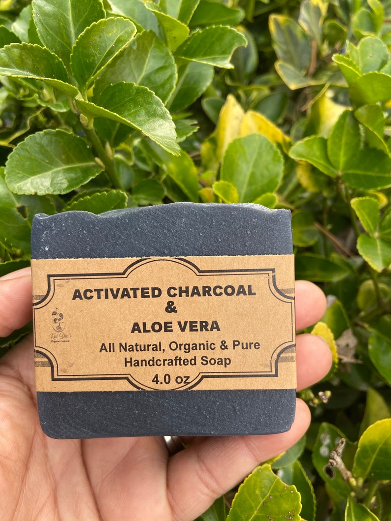 Charcoal and Raw Aloe Vera Bar Soap| Acne Bar | Dark Spot - Etsy