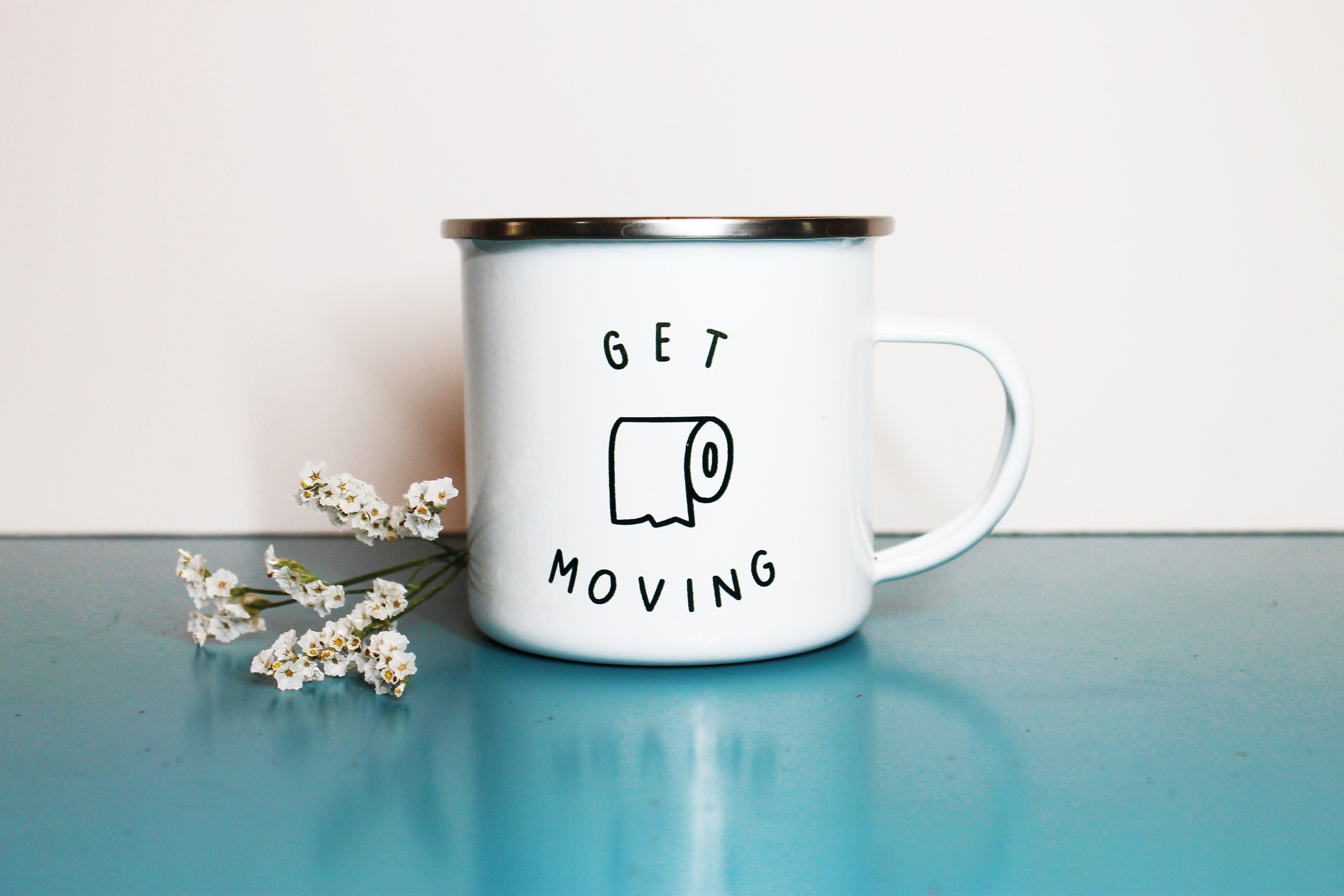 Get Moving Camp Mug Hand-lettered Design - Etsy