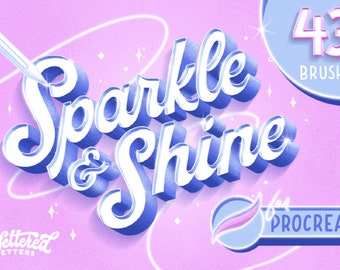 Sparkle Lettering - Etsy