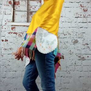 Gold Boho Poncho, Lightweight Shaw,one Size, Upcycled, Shabby Chic Shaw ...