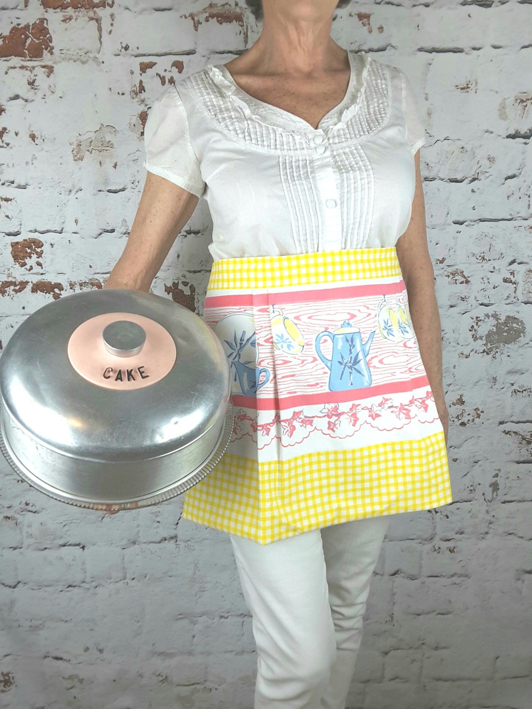 Retro 50's Apron Ladies Half Apron With Teapot Cute - Etsy