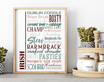 Irish Food Sign - Etsy