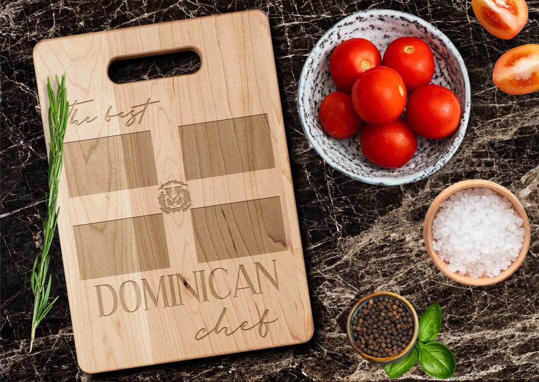 Dominican Republic Flag Best Chef Laser Engraved Maple Cutting Board ...