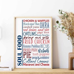 Soul Food Sign Poster, Traditional Southern Dishes, Multiple Sizes and ...