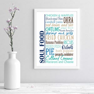 Soul Food Sign Poster, Traditional Southern Dishes, Multiple Sizes and ...