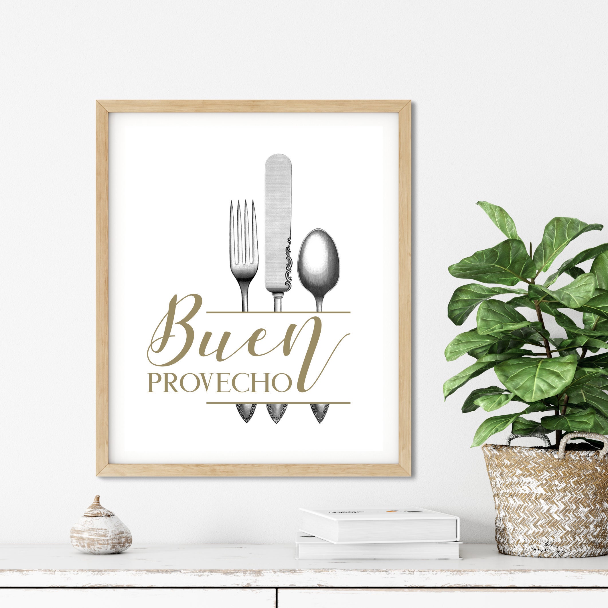 Buen Provecho Poster Enjoy Your Meal Print Multiple Sizes | Etsy