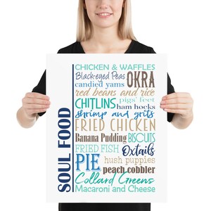 Soul Food Sign Poster, Traditional Southern Dishes, Multiple Sizes and ...