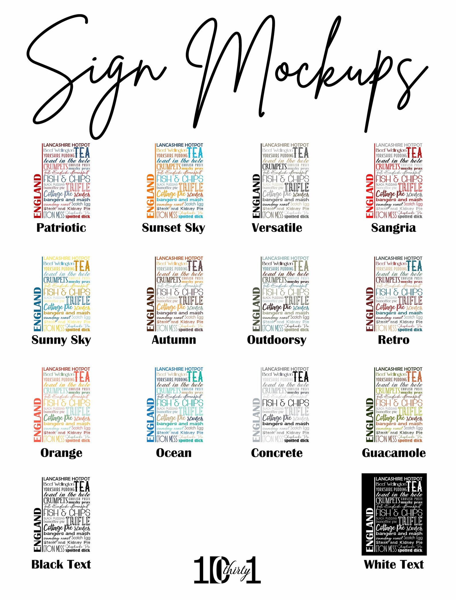 England Food Sign Poster, Traditional English Dishes, Multiple Sizes ...