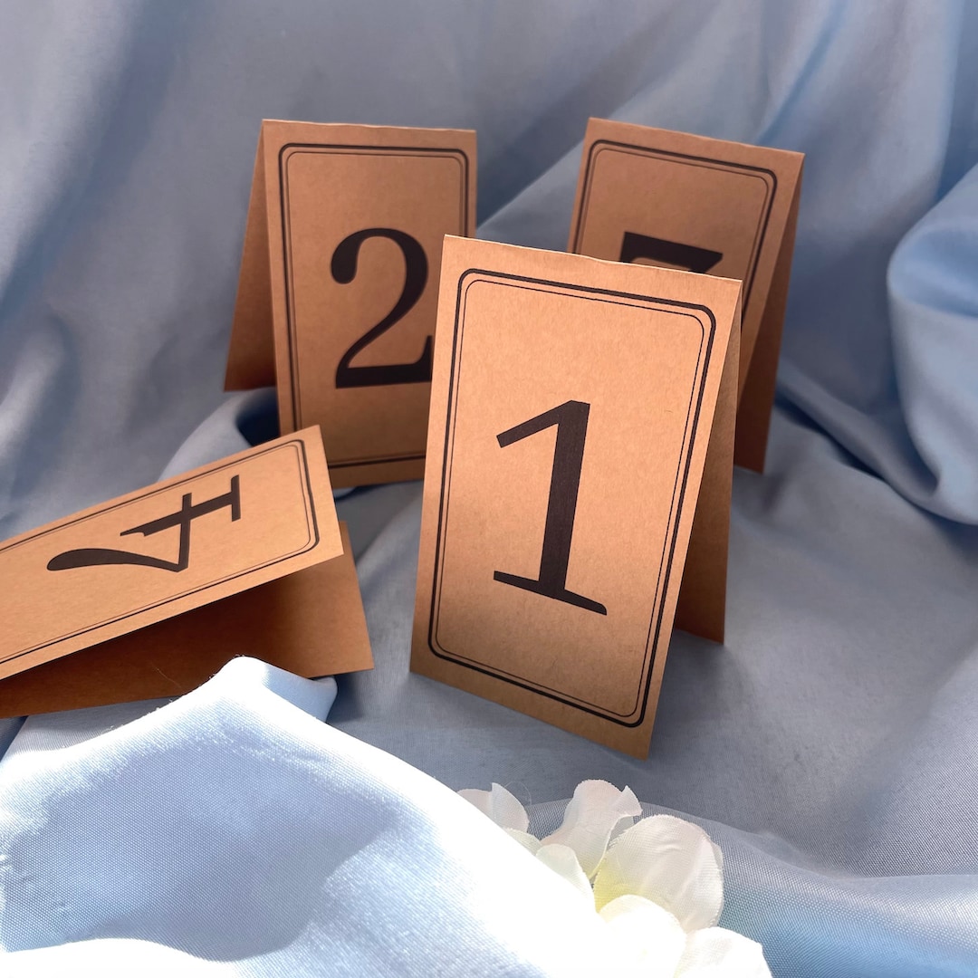 Printable Wedding Table Numbers - Event Table Numbers Foldable ...
