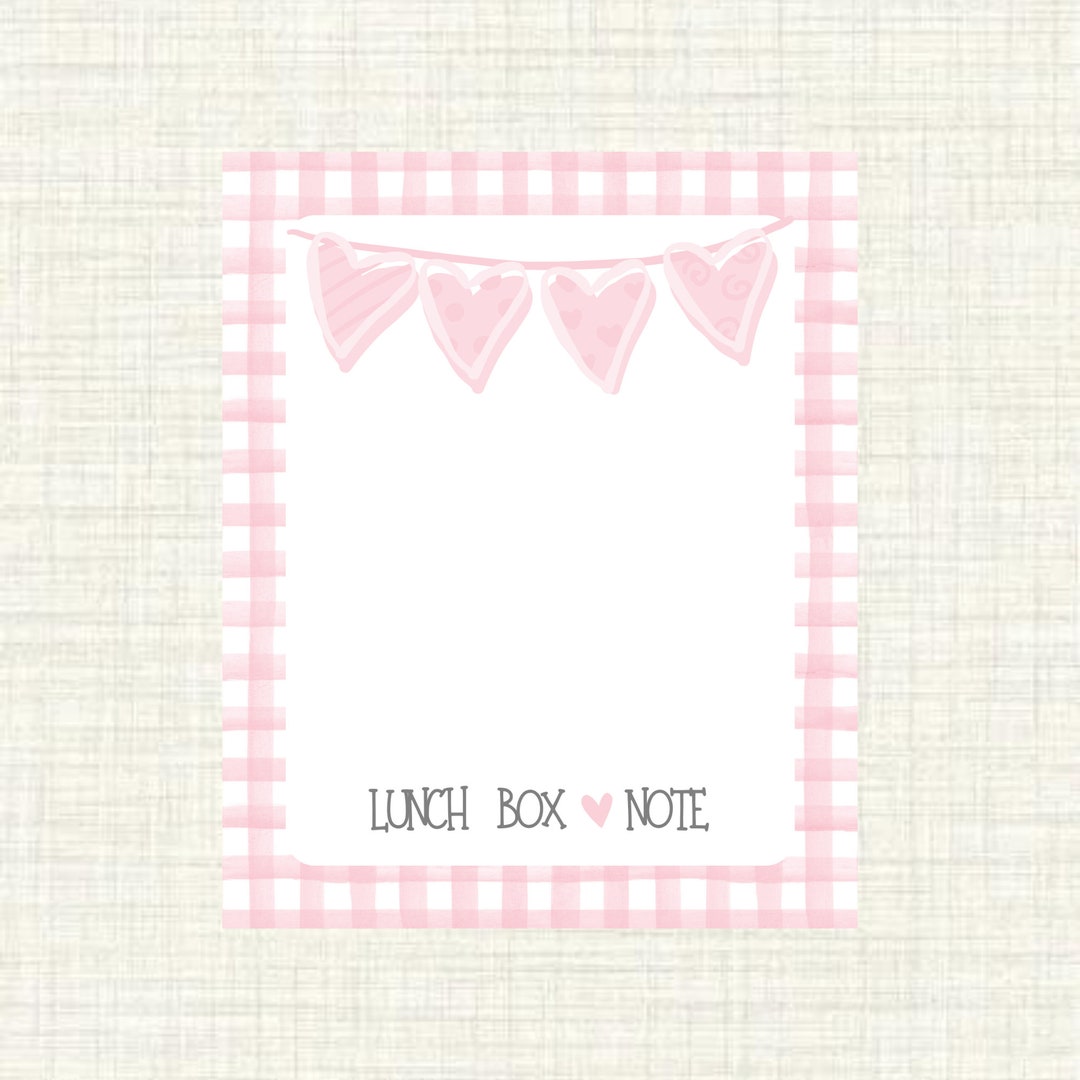 Lunch Box Love Notes Lunch Box Notes Lunch Notepad Kids - Etsy
