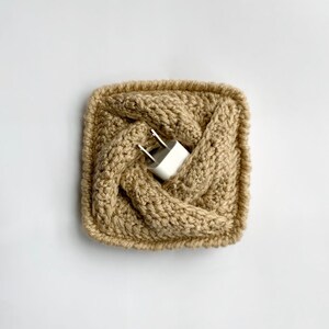 Crochet Device Pouch, Cute Coin Purse, Small Square Trinket Pouch ...