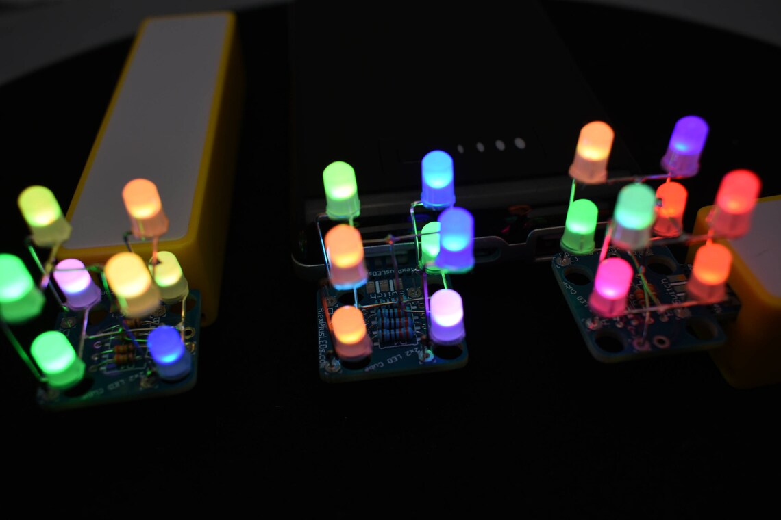 2x2x2 RGB LED Cube DIY Kit | Etsy