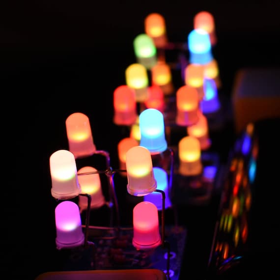 2x2x2 RGB LED Cube Assembled | Etsy Sweden