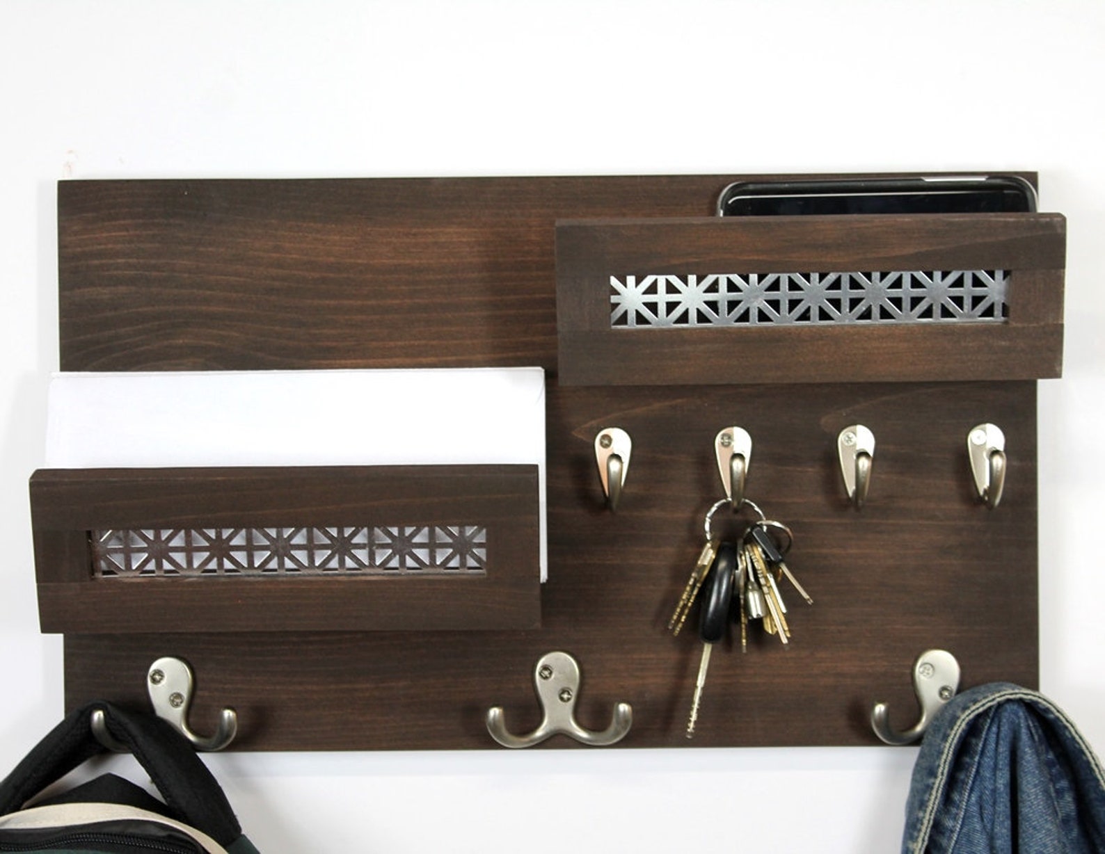 Entryway Organizer Mail Organizer Wall Organizer Key Holder - Etsy
