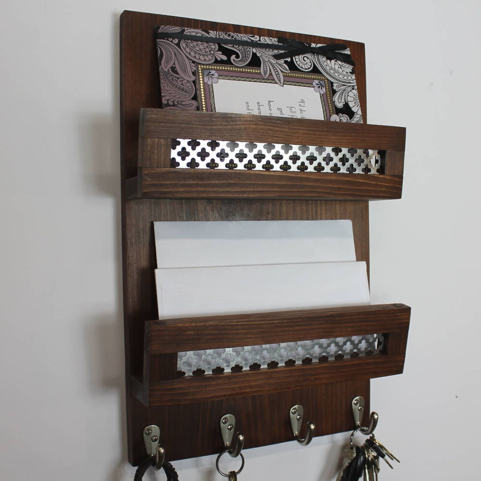 Entryway Organizer, Mail Organizer Wall Organizer, Key Holder, Coat ...