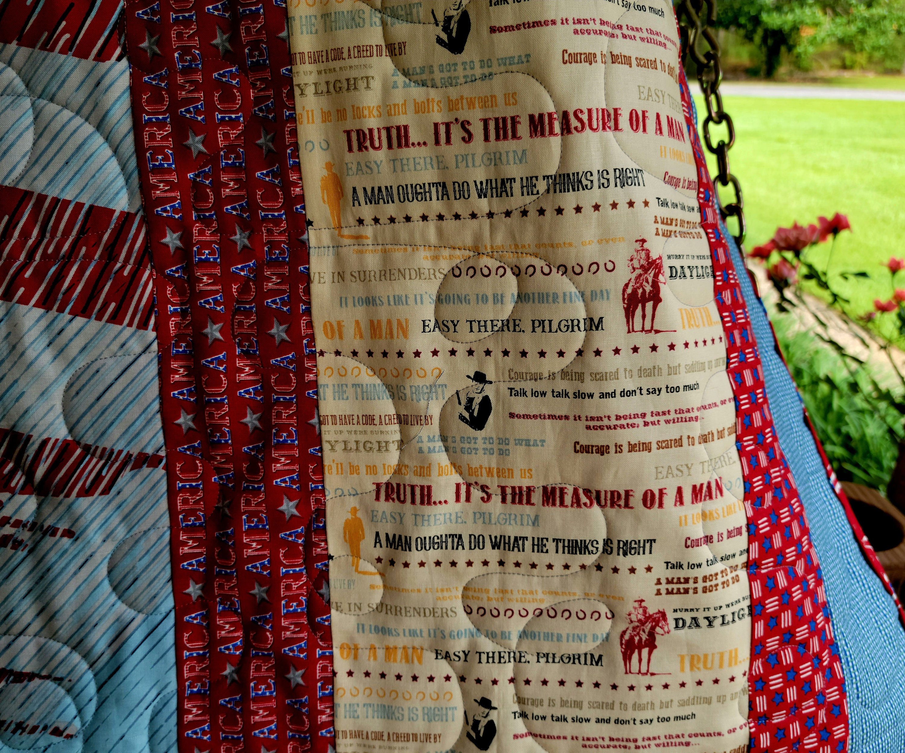 John Wayne Quilt/ Patriotic Quilt/ a Land Brimming With - Etsy