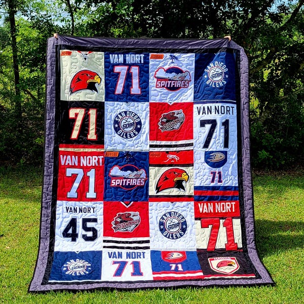 Hockey Quilt - Etsy