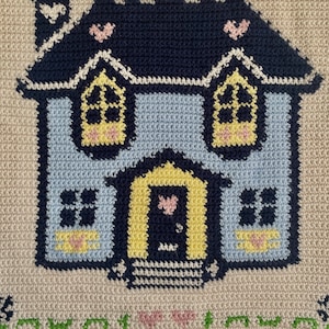 Home Sweet Home Crochet Tapestry Pattern / Wall Hanging / Wall Art ...