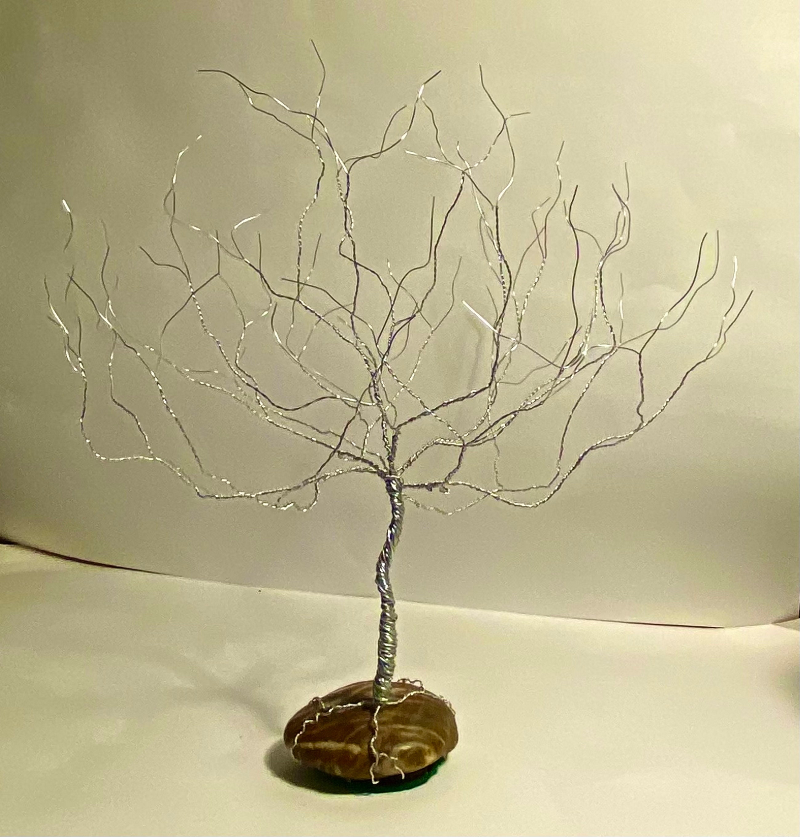 Hand Twisted Wire Tree on River Rock - Etsy